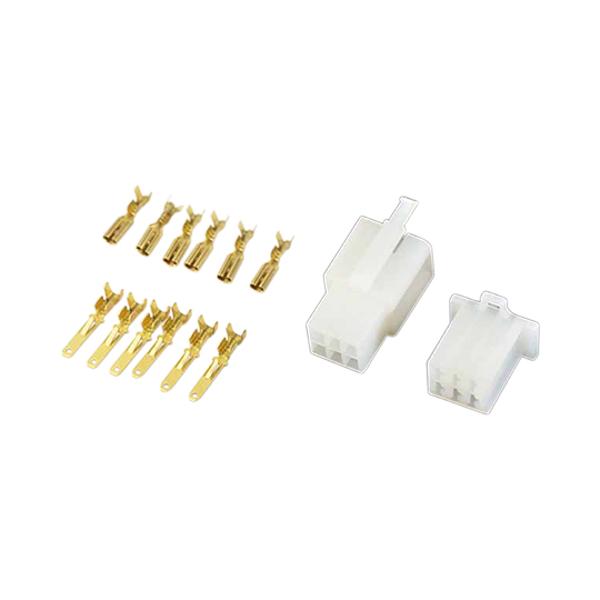CONNECTEUR PLASTIQUE MALE ET FEMELLE PLUS COSSE 6 FICHES (X1)
