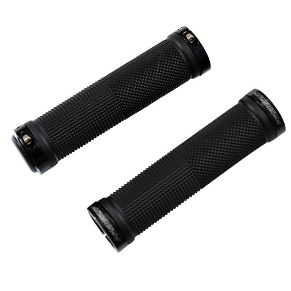 HANDLE/GRIP -BICYCLE- PROGRIP 999 128mm LOCK ON DOUBLE BLACK/BLACK
