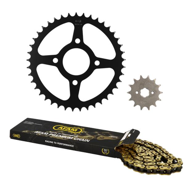 CHAIN KIT AFAM FOR HONDA VT 125C SHADOW 1999-2008 14X41 112M - ORIGINAL ...