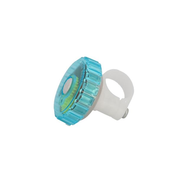 BICYCLE BELL -ROTATING- RAINETTE TRANSPARENT - BLUE